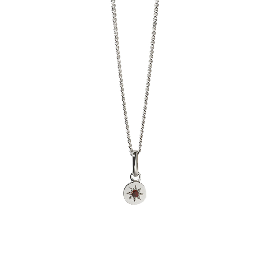Meadowlark Lulu Necklace - Sterling Silver & African Garnet – Walker & Hall