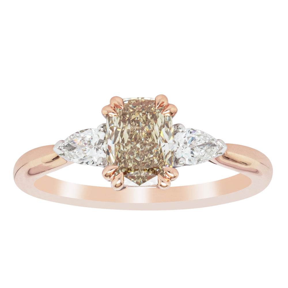 18ct Rose Gold Champagne Diamond Ayla Ring - Walker & Hall
