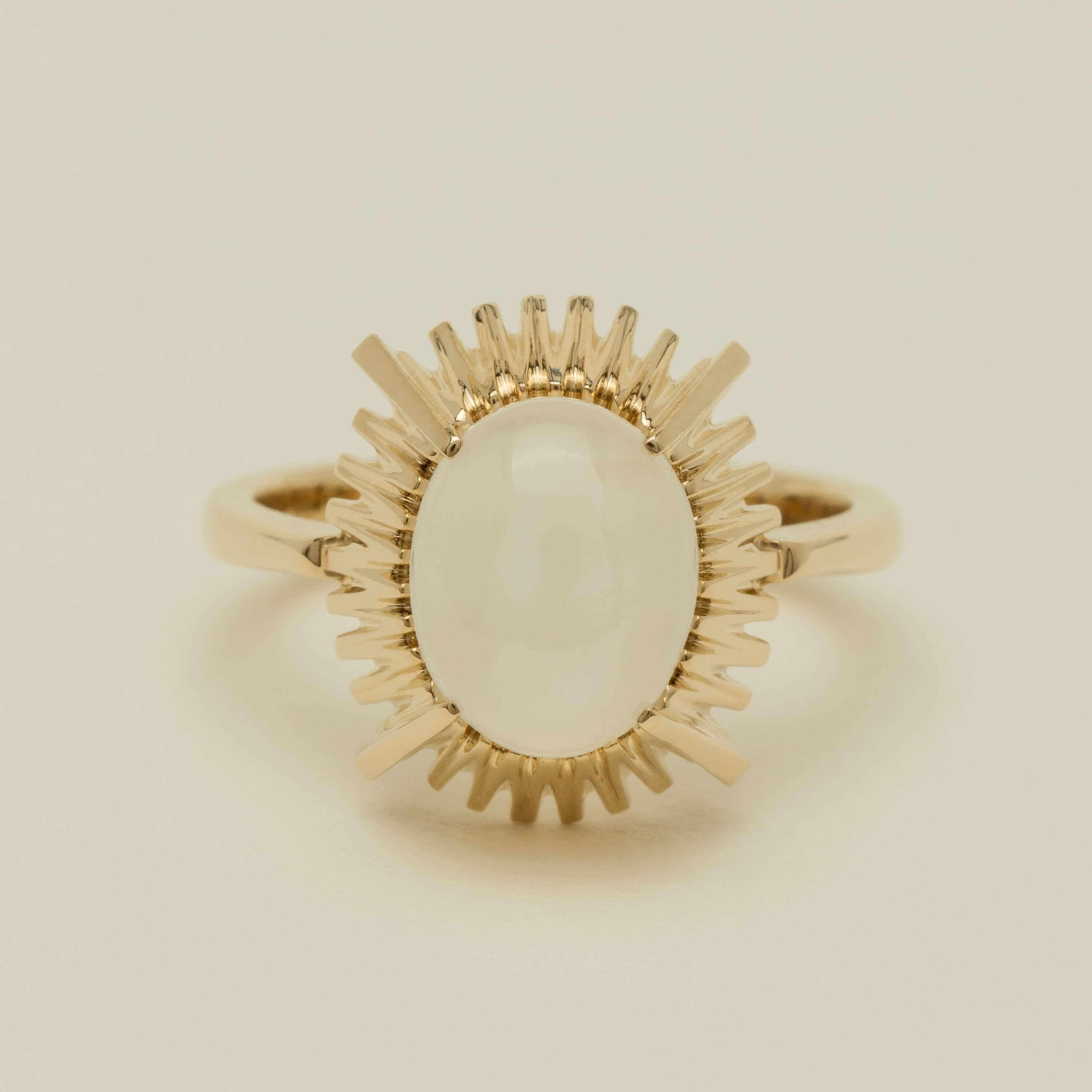 9ct Yellow Gold Moonstone Meteor Ring - Walker & Hall