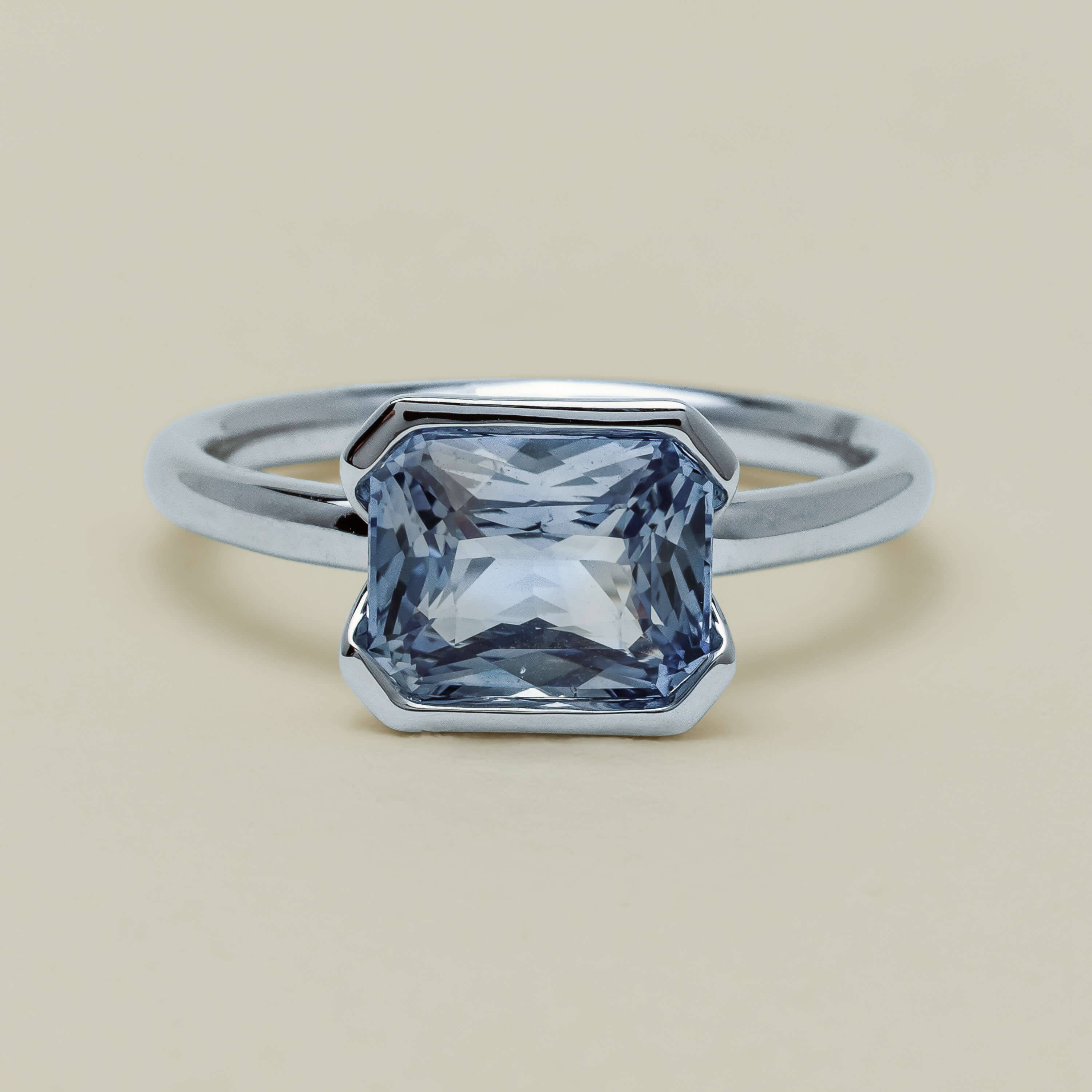 18ct White Gold 2.70ct Light Blue Sapphire Elle Ring – Walker & Hall