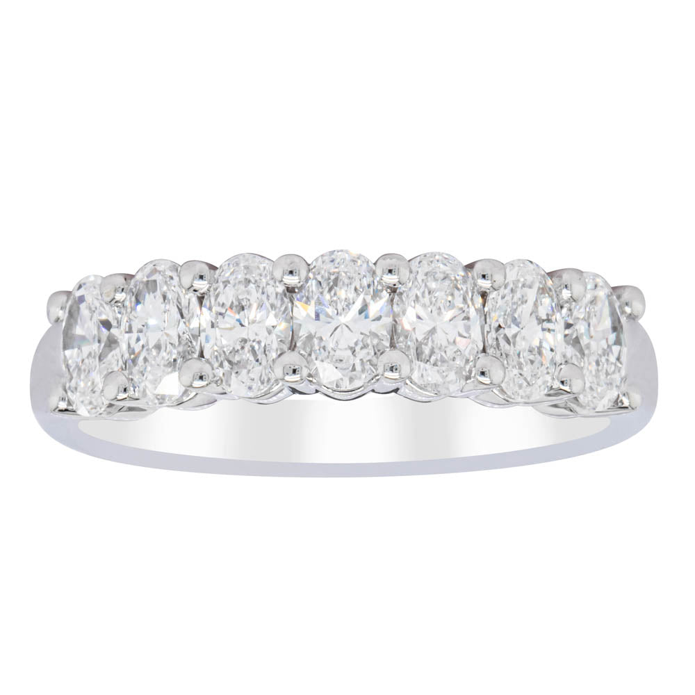 18ct White Gold 1.30ct Oval Cut Diamond Panorama Ring - Walker & Hall