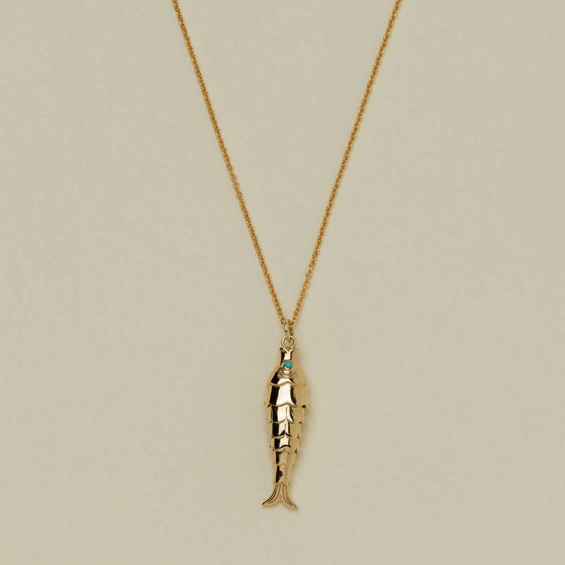 9ct Yellow Gold Nemo Fish Pendant - Walker & Hall Jewellery