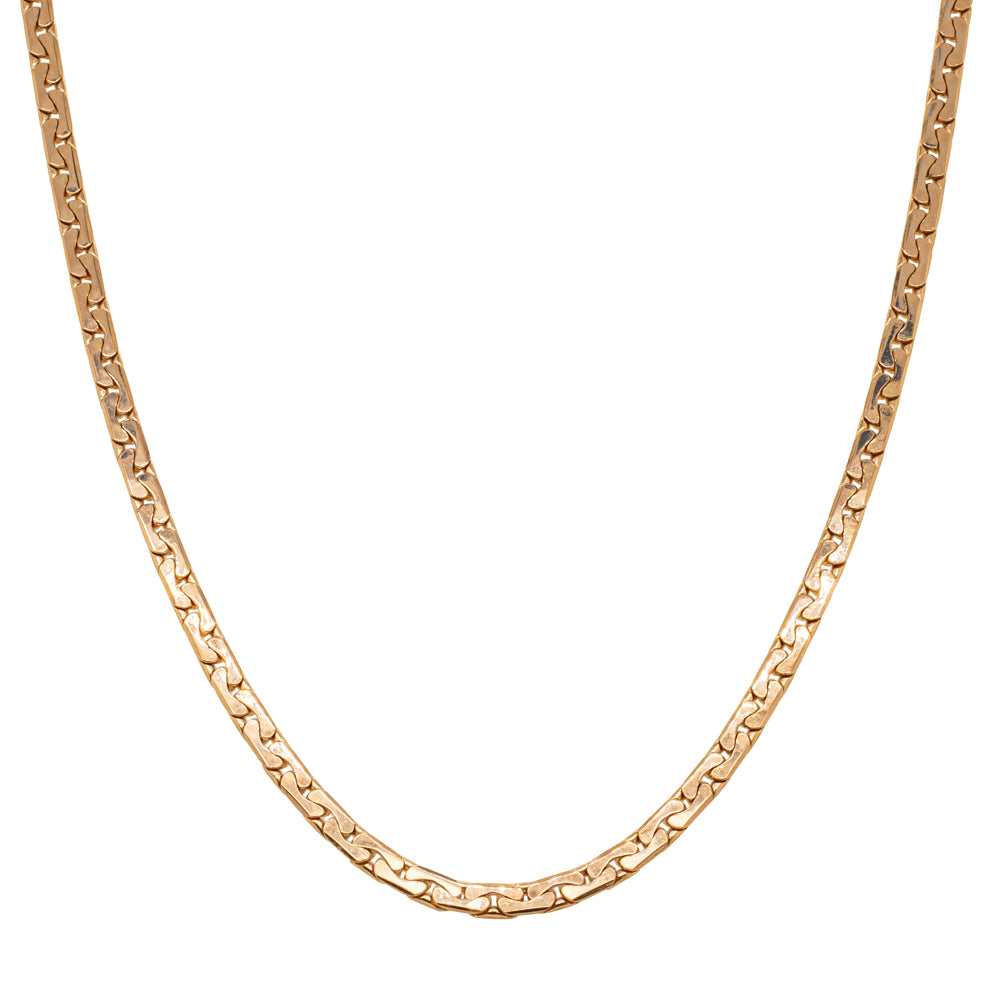 Deja Vu 14ct Rose Gold Fancy Link Chain - Walker & Hall