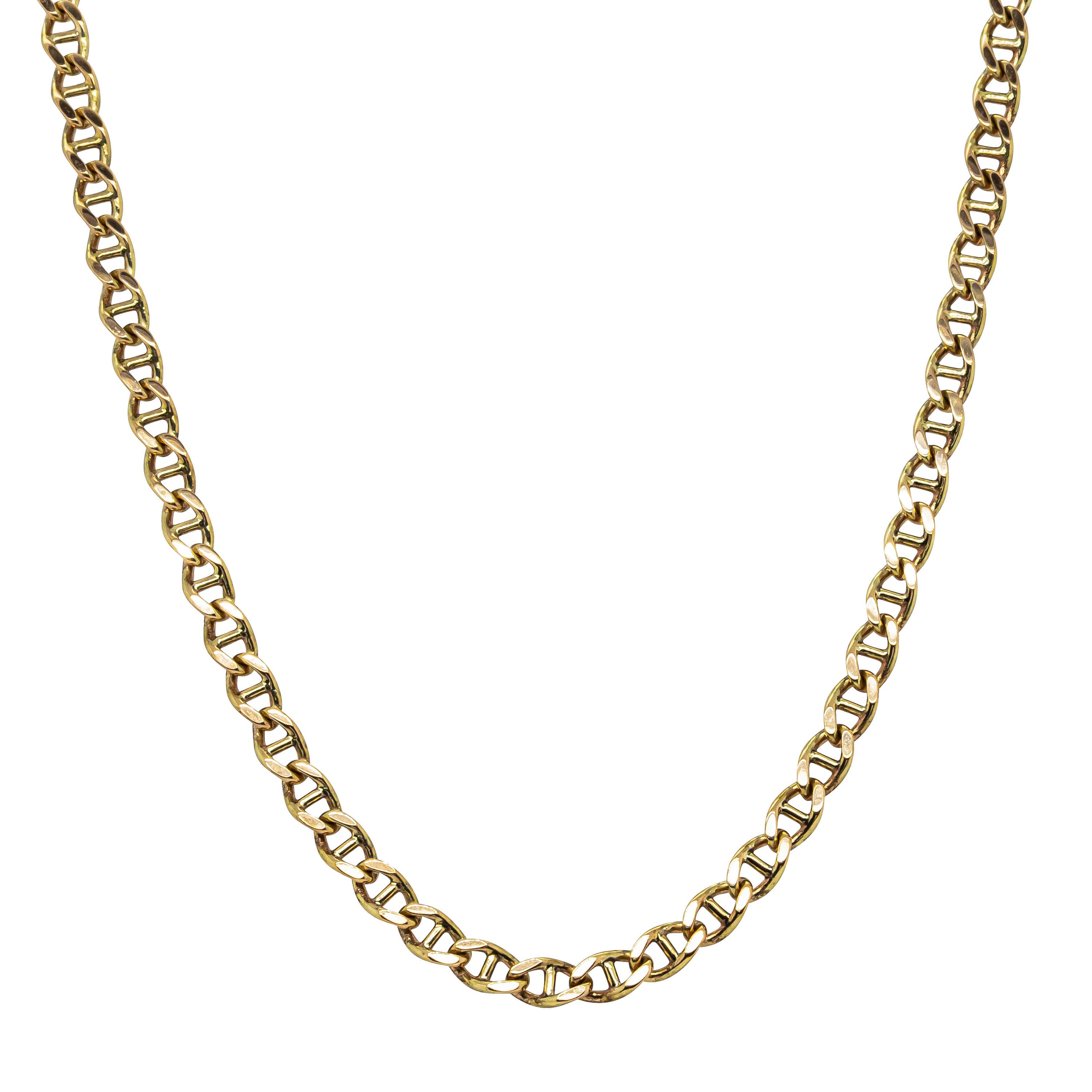 Deja Vu 9ct Yellow Gold Ship Cable Link Necklace 48cm – Walker & Hall