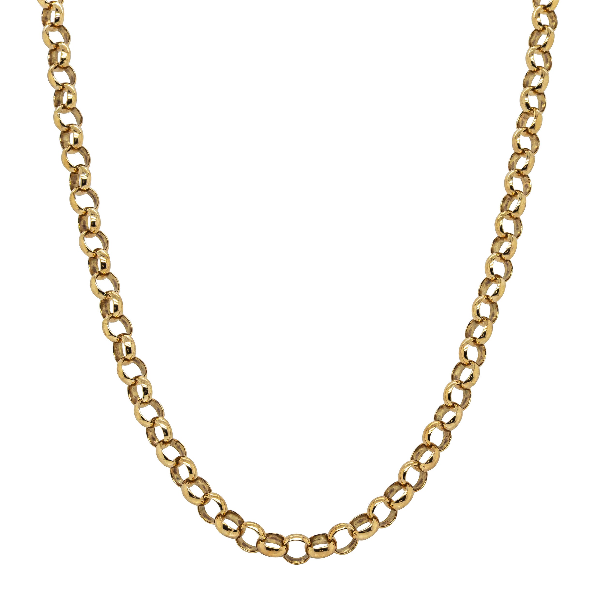 Deja Vu 9ct Yellow Gold Belcher Link Necklace 50cm – Walker & Hall