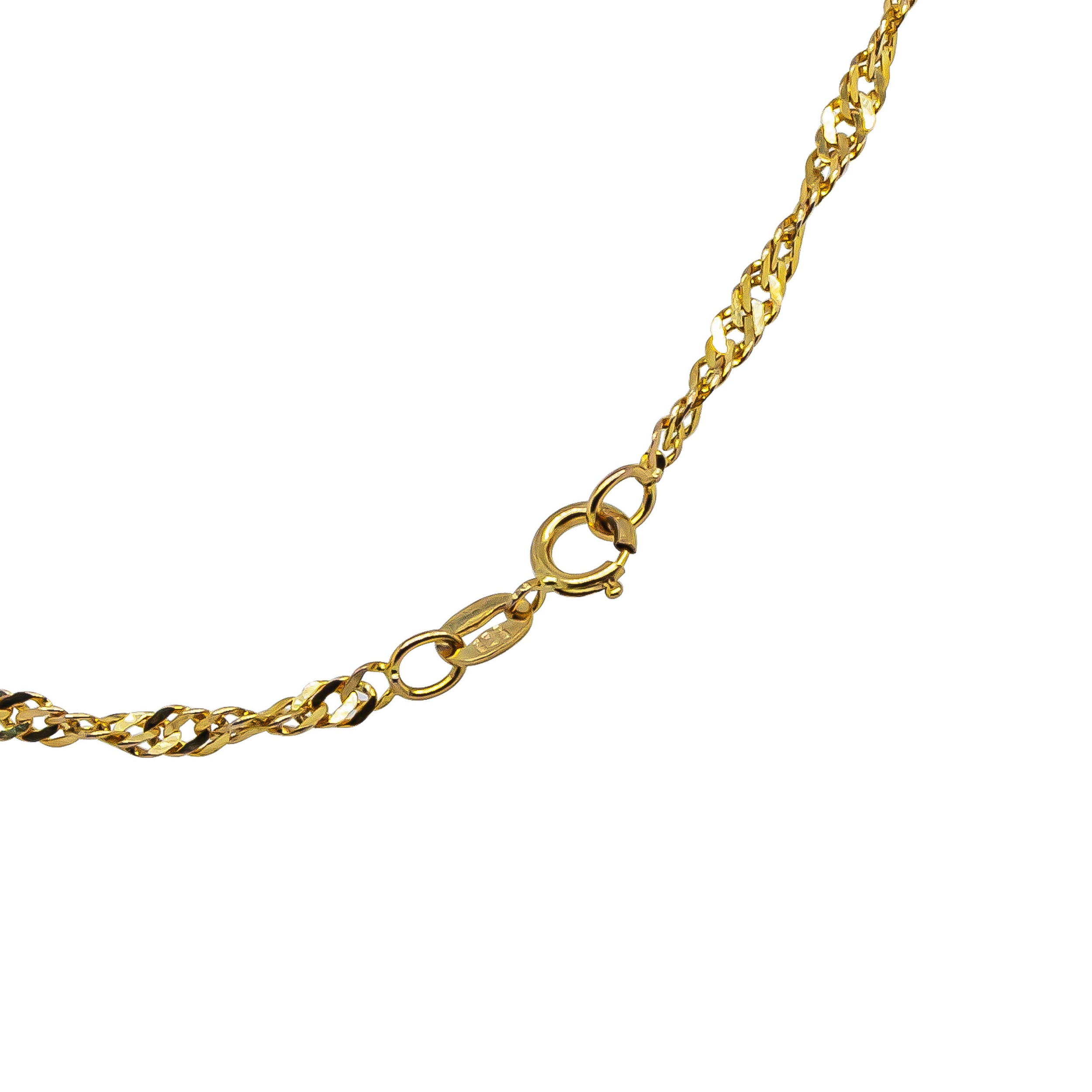 Deja Vu 9ct Yellow Gold Singapore Twist Link Necklace 44cm – Walker & Hall