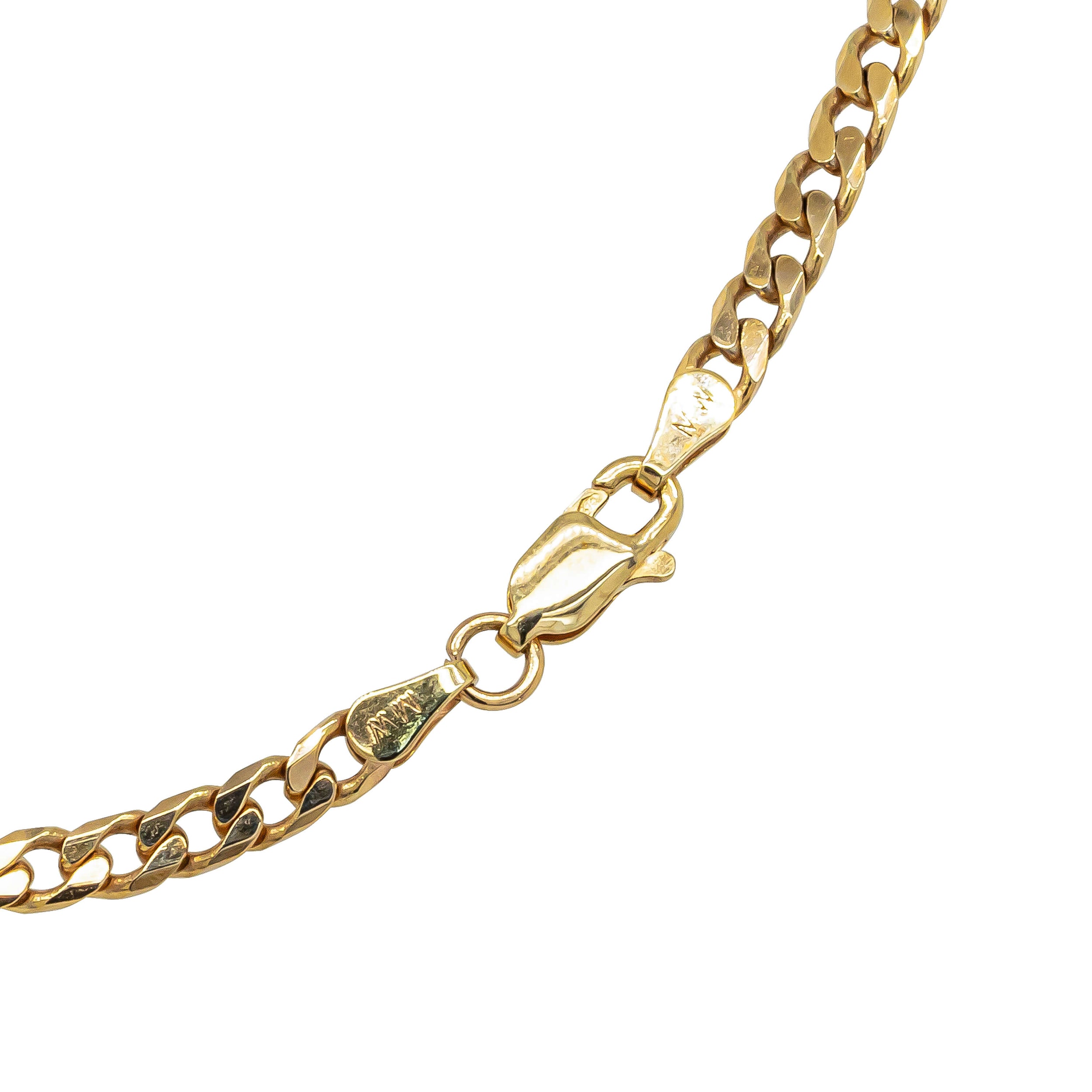 Deja Vu 9ct Yellow Gold Flat Curb Link Necklace 44cm – Walker & Hall