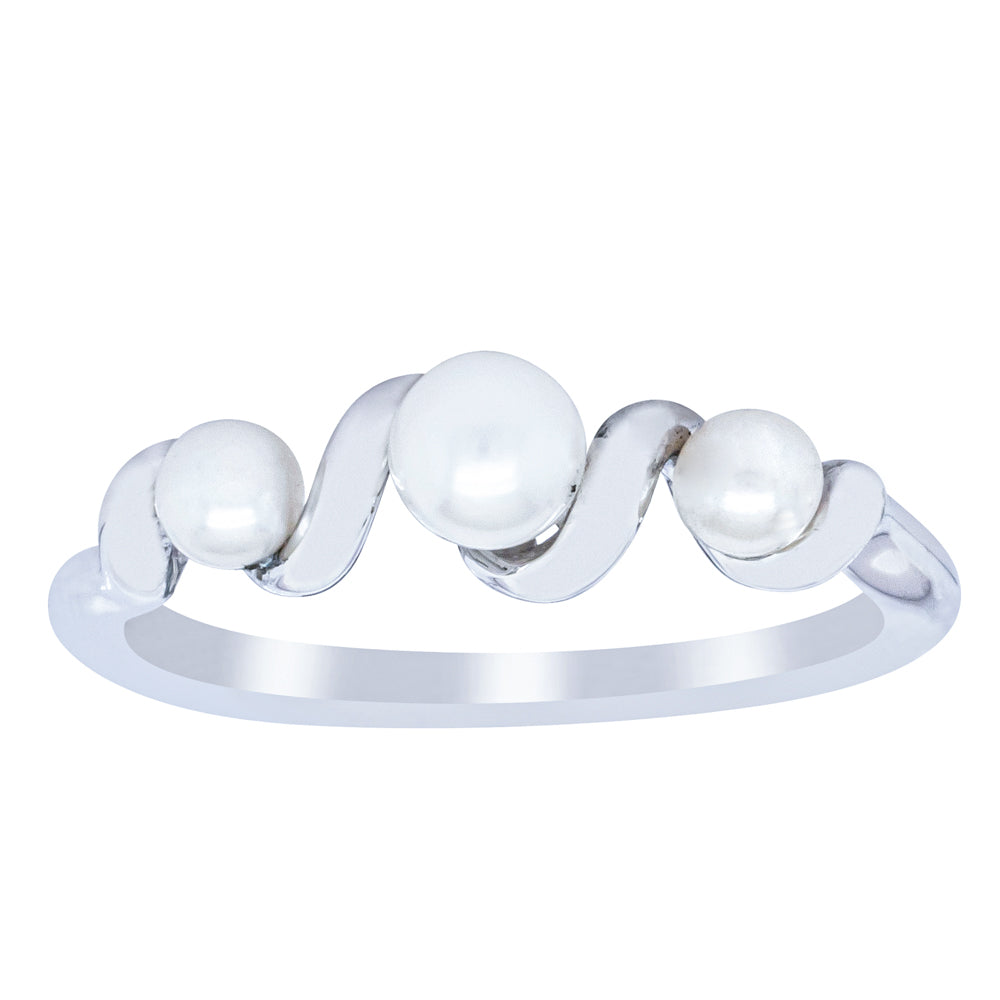 18ct White Gold Akoya Pearl Margaux Ring - Walker & Hall