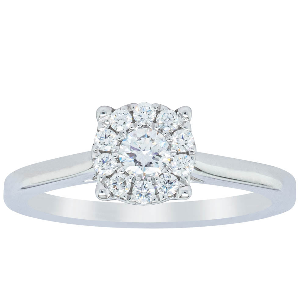 18ct White Gold Diamond Constance Ring - Walker & Hall