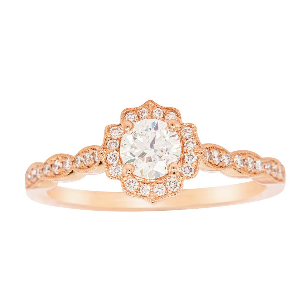 18ct Rose Gold Diamond Paramount Ring - Walker & Hall