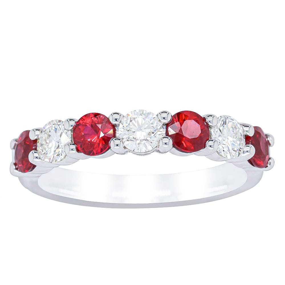 18ct White Gold .93ct Ruby & Diamond Panorama Ring - W&H – Walker & Hall