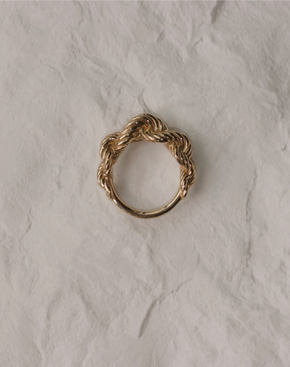 Meadowlark Twisted Rope Ring - Sterling Silver - Walker & Hall